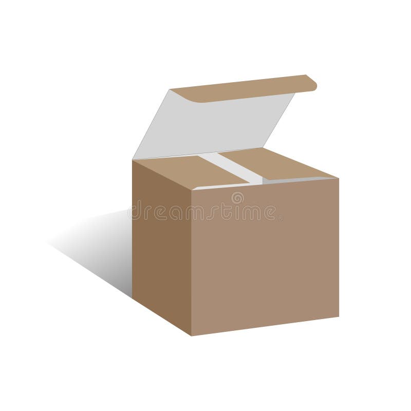 Cream Box Dieline Template, 3D Box, Vector File Stock Vector ...