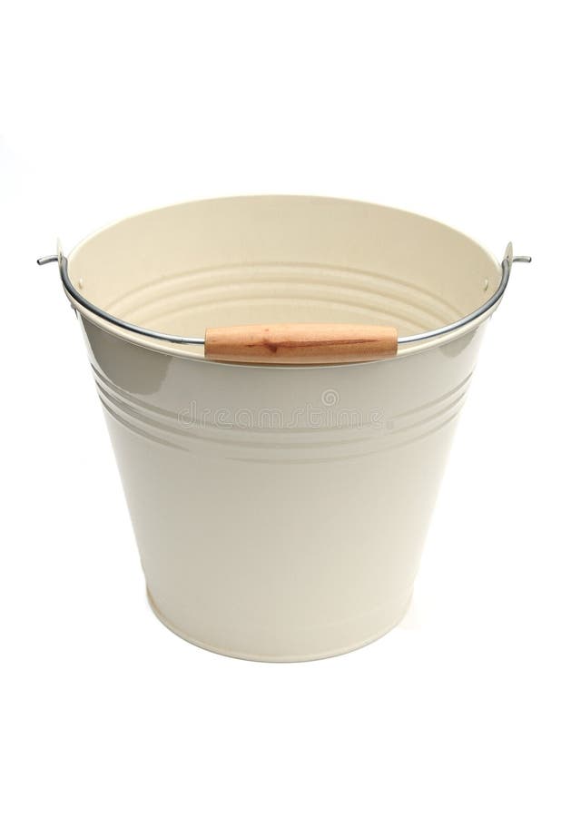 Cream bucket stock image. Image of enamel, pail, garden - 6500597