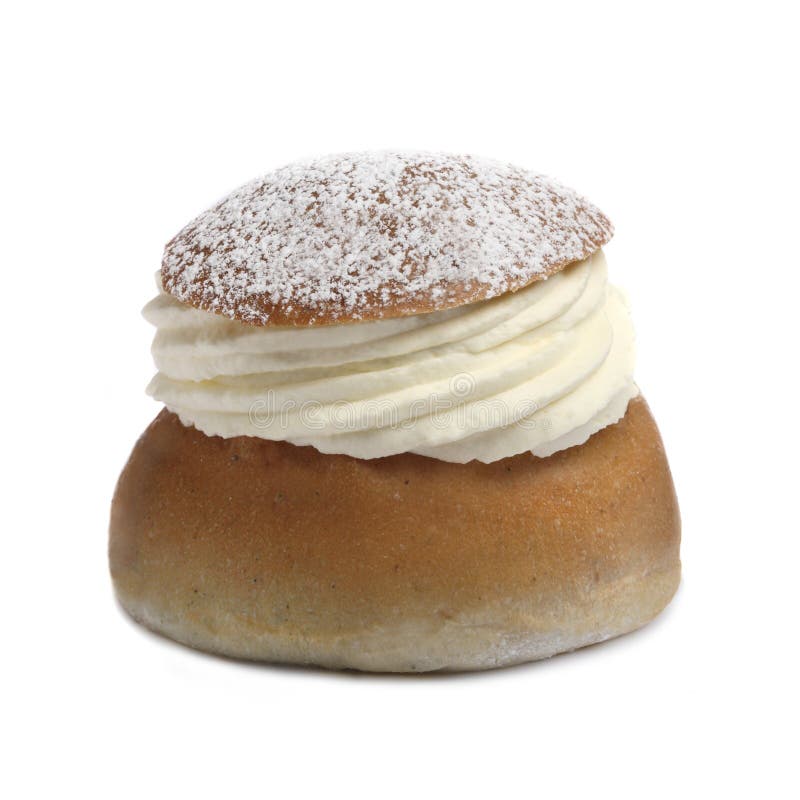 Semla stock photo. Image of swedish, isolated, fastelavnsbolle - 33557696
