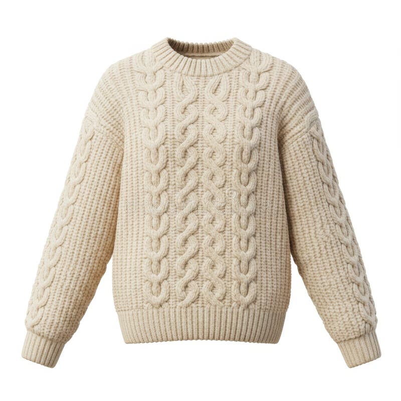 Cream Cable Knit Oversized Sweater Stock Photos - Free & Royalty-Free ...