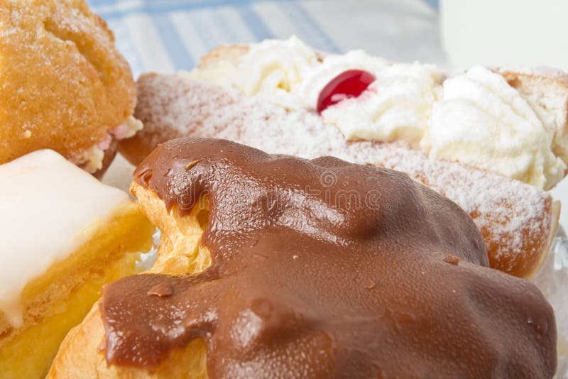 Cream Cakes stock photo. Image of muffin, afternoon, delicious - 18256094