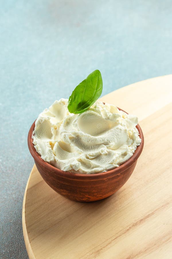 Cream Cheese Bread. Concept Healthy and Balanced Eating. Vertical Image ...