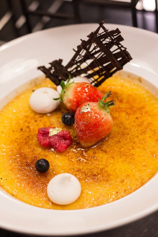 Cream Cheese Brulee stock image. Image of delicious, decoration - 70124717