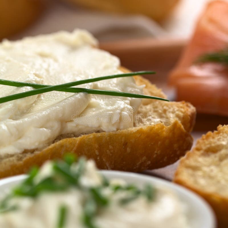 Cream Cheese Canape stock image. Image of garnish, wholemeal - 25983741