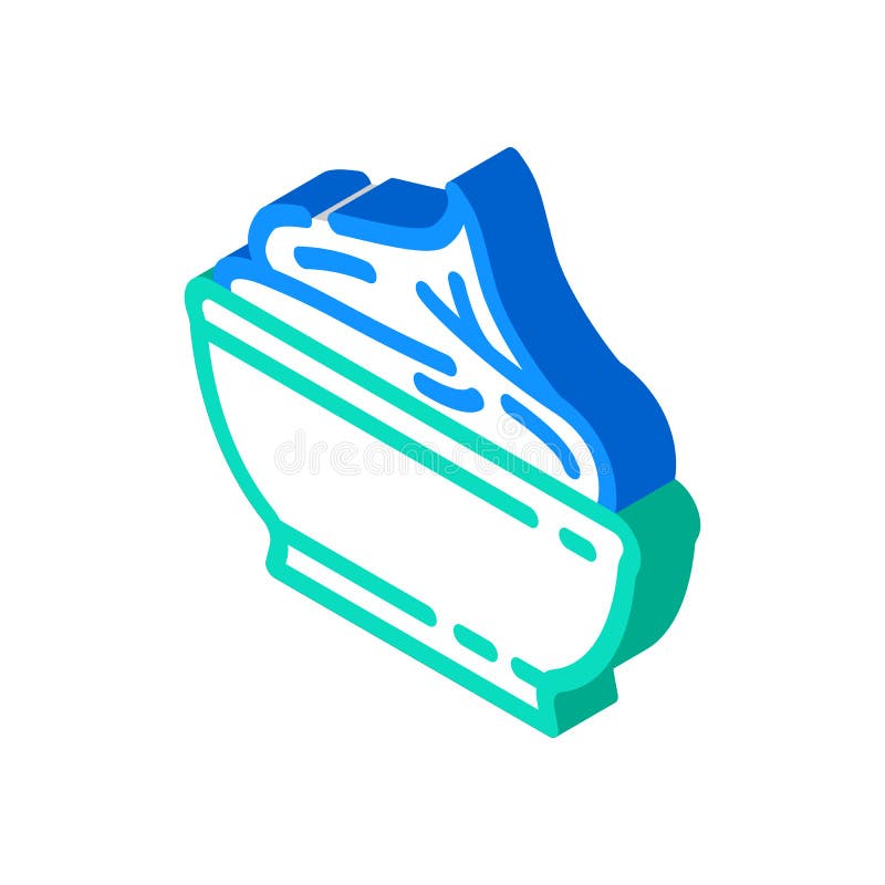 Cream Cheese Isometric Icon Vector Illustration Stock Vector ...