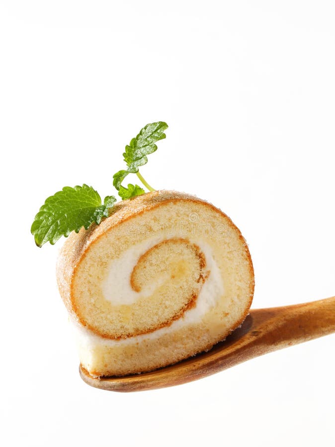 Cream cheese sponge roll stock image. Image of buttercream - 57126575