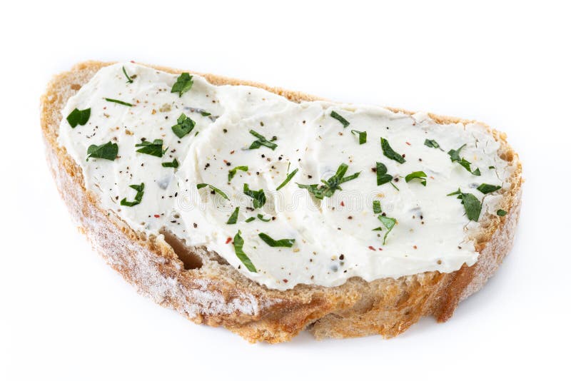 Cream cheese toast stock photo. Image of snack, cream - 251515976
