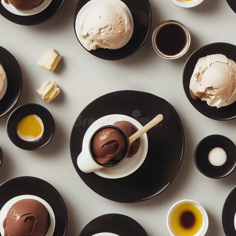 Chocolate Ice-cream on Seamless Texture Tile Stock Illustration ...