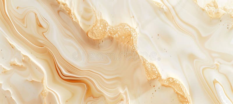 Cream Color Marble Texture Waves Background Stock Illustration ...