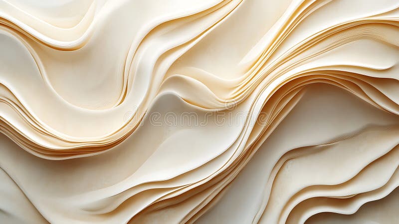 Abstract Cream Background with Flowing Curves and Subtle Shadows for ...