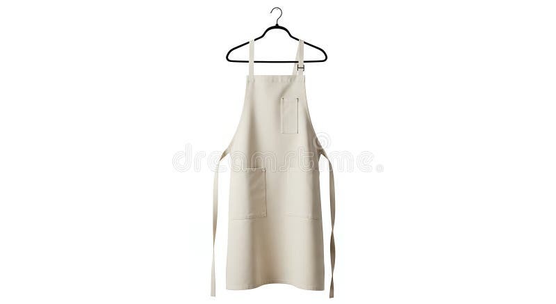 Beige Apron on Hanger stock illustration. Illustration of household ...