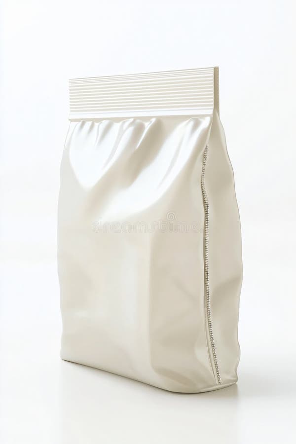 Cream Colored Blank Packaging Pouch Mockup High Quality Image Stock ...