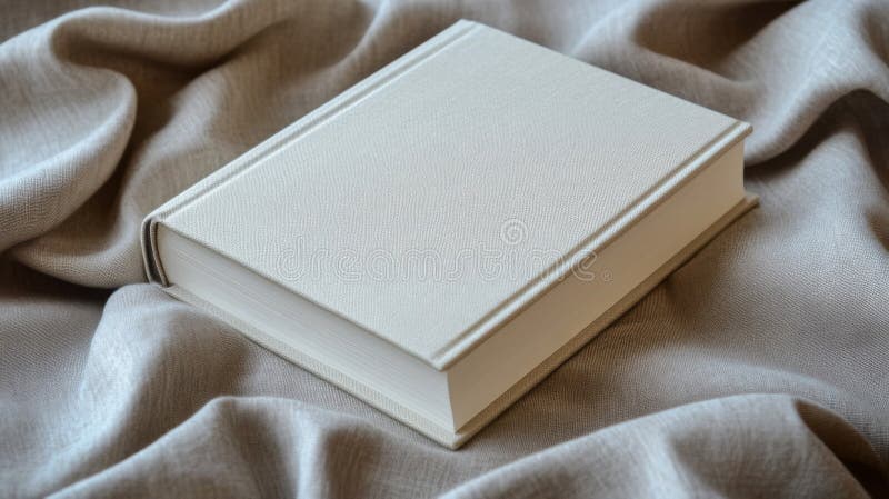 Cream Colored Book on Soft Fabric Stock Illustration - Illustration of ...