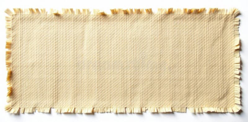 Cream Colored Burlap Rectangle, Cleanly Isolated , Rustic, Surface ...