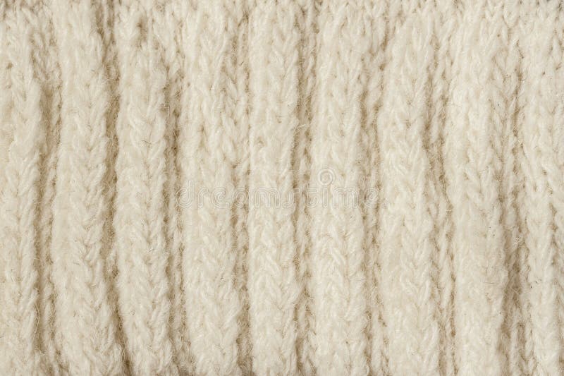 Cream Colored Craft Knitted Fabric Featuring Vertical Ribbed Patterns ...