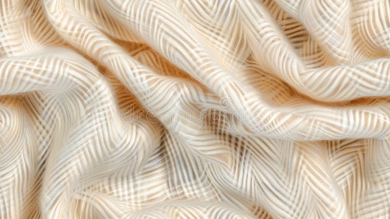 A Cream-colored Fabric with a Geometric Pattern of White Lines is Shown ...