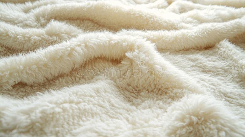Cream-colored Fluffy Blanket Texture Background Stock Illustration ...