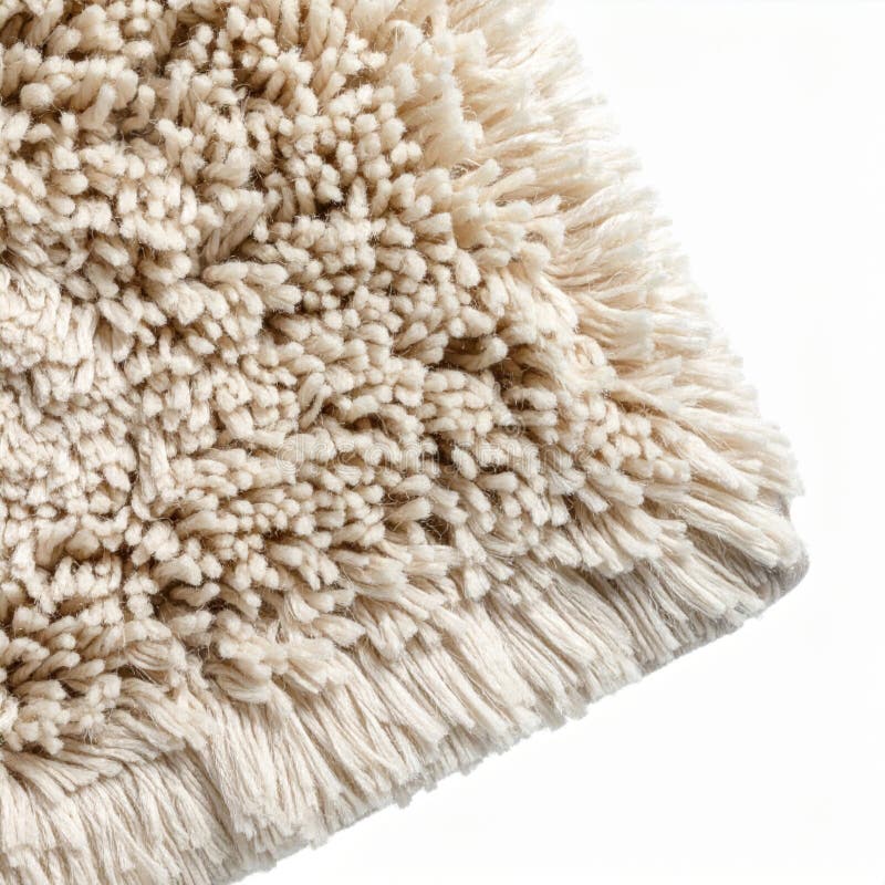 Cream Colored Fluffy Rug Texture Close Up Stock Illustration ...