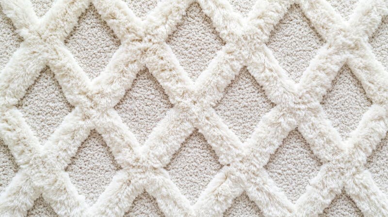 Cream Colored Furry Carpet Diamond Pattern Design Stock Illustration ...