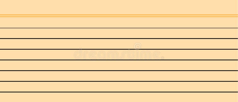 Cream Colored Notebook Paper with Single Black Lines Stock Image ...