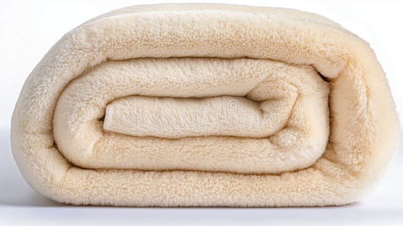 Cream Colored Plush Blanket Soft and Cozy Texture Stock Image - Image ...
