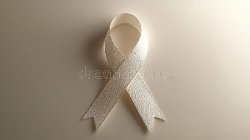 A Cream Colored Ribbon Tied in a Bow Shape Stock Illustration ...
