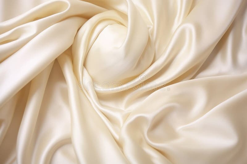 Cream Colored Satin Fabric Draped Around a Sphere Stock Image - Image ...