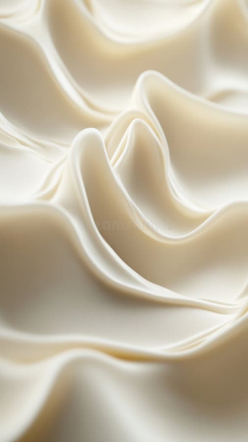 Cream-colored Silk Fabric with Gentle Folds, Abstract Texture ...