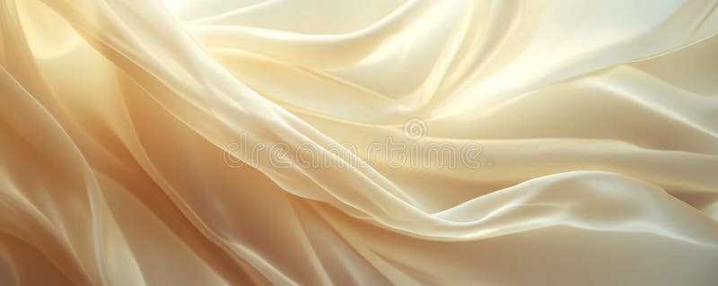 Cream Colored Silk Fabric with Smooth Folds Stock Image - Image of ...