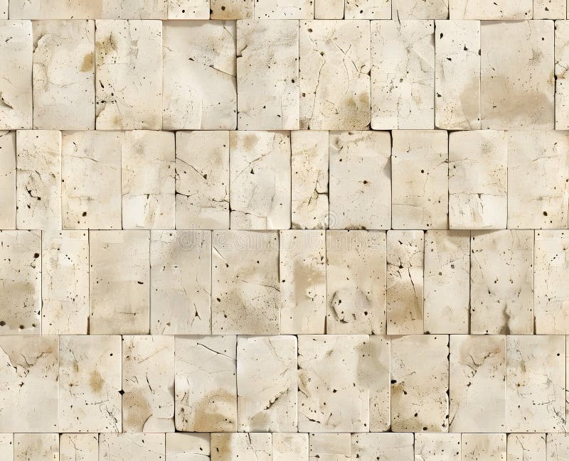 Cream-Colored Stone Wall Cladding Seamless Texture Stock Illustration ...