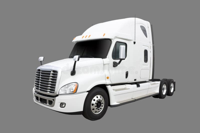 Yellow Semi Truck stock photo. Image of chrome, freightliner - 3739502