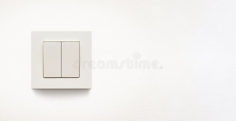 Cream Colored Wall Mounted Cream Colored Double Light Switch Stock ...