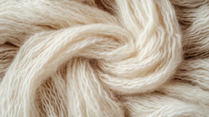 Cream-Colored Wool Yarn Texture Background Stock Illustration ...
