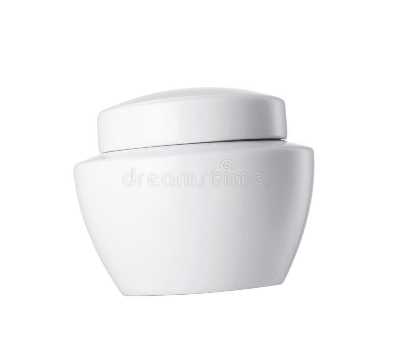 Cream Container Isolated on White Stock Image - Image of element ...