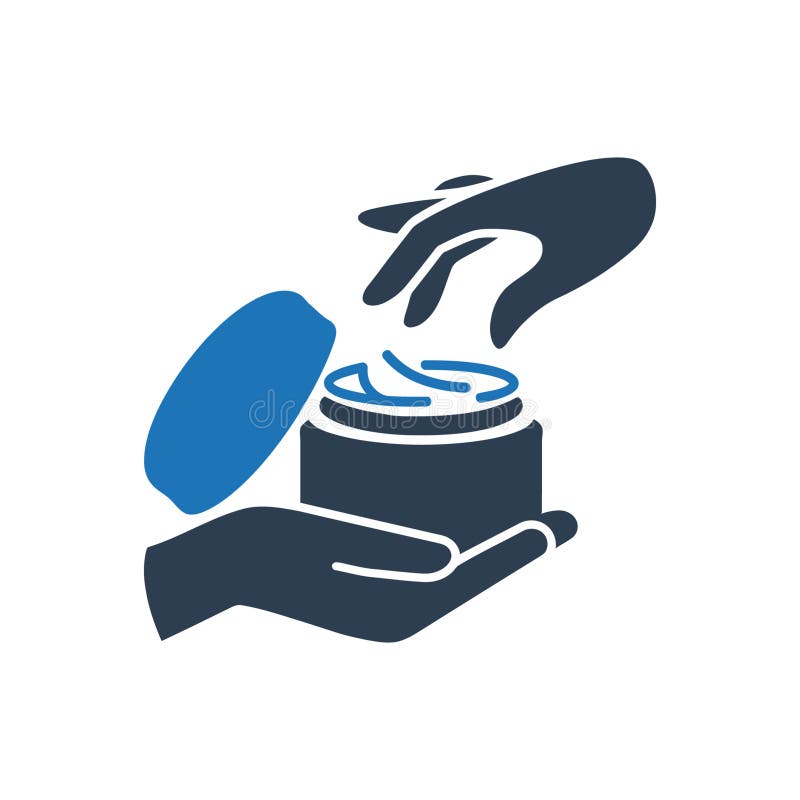 Cream Container Offering Icon Stock Vector - Illustration of skincare ...