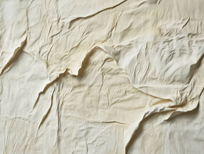 Cream Crinkled Fabric Texture Background, Fabric Texture, Crumpled ...