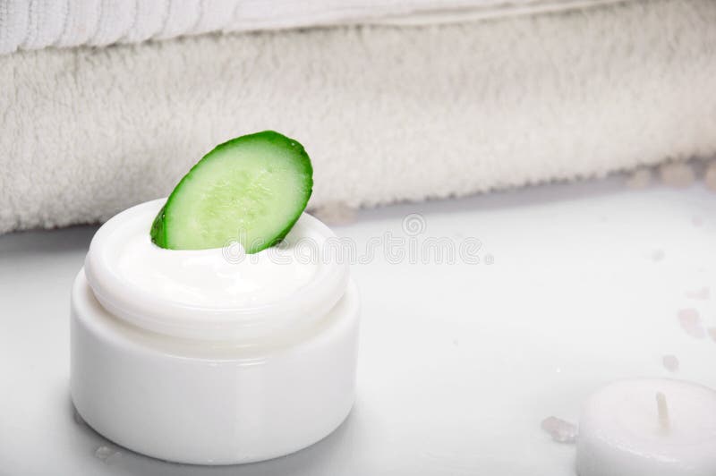 Cream cucumber stock photo. Image of vegetable, cosmetics - 23179916