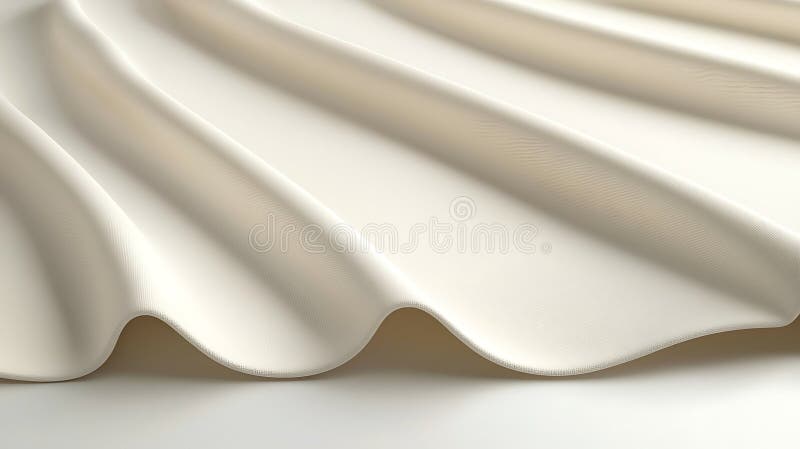 Cream Draped Fabric Texture Background - Minimalism Stock Illustration ...