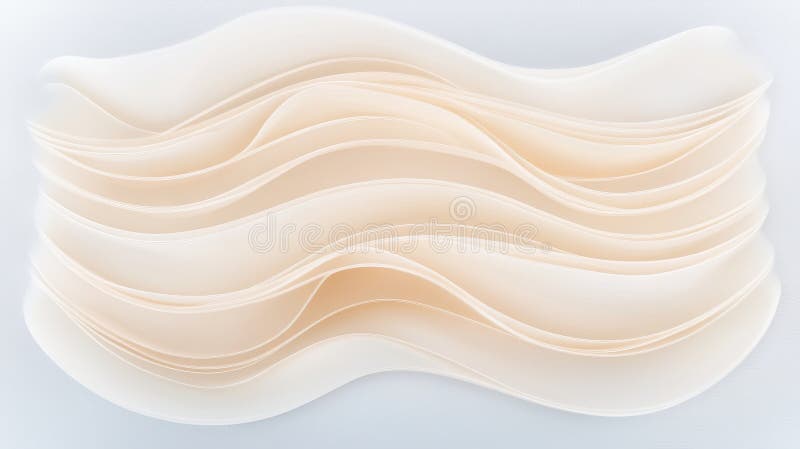 Cream Draped Fabric Waves Abstract Soft Flowing Cream Fabric Creates ...