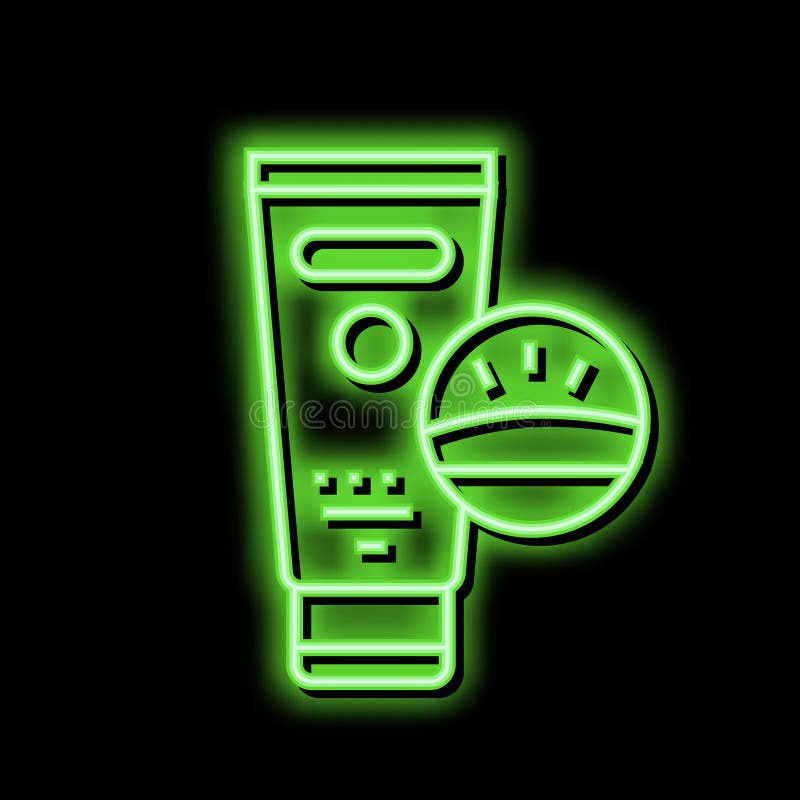 Cream Edema Treatment Neon Glow Icon Illustration Stock Vector ...