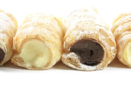 Cream Filled Cone Pastry stock image. Image of foods, custard - 6028933