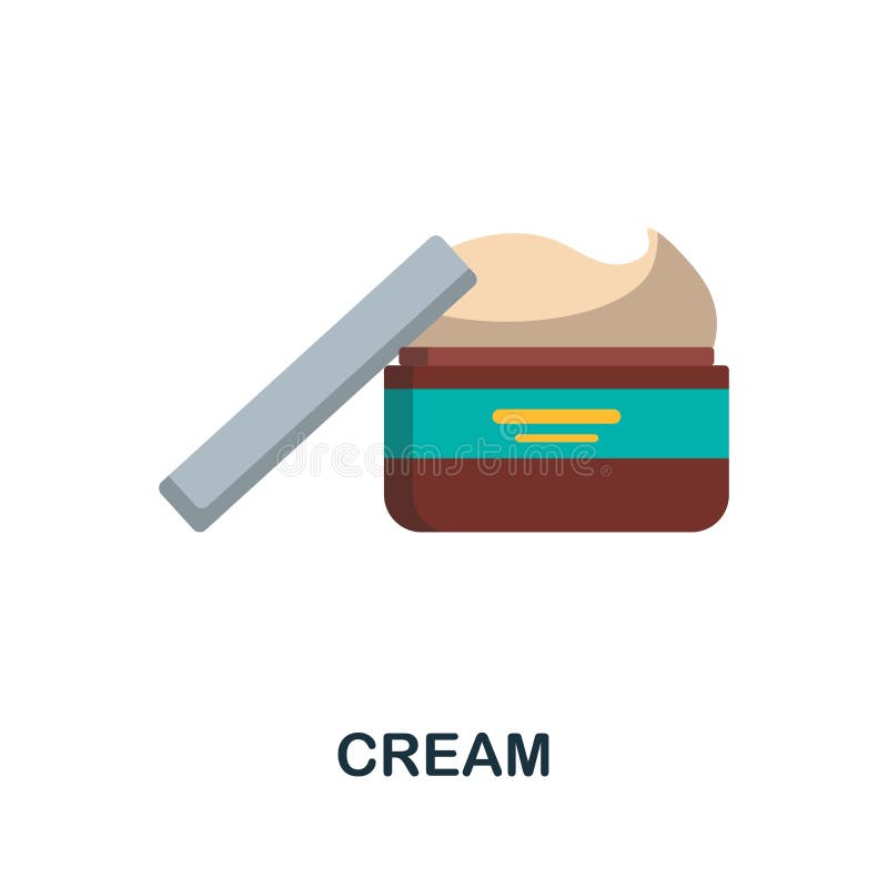 Cream Flat Icon. Colored Element Sign from Cosmetics Collection. Flat ...