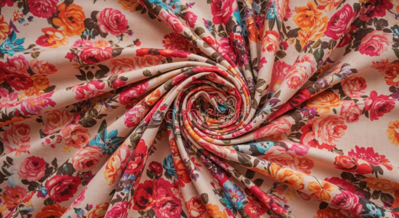 Cream Floral Fabric Swirl Texture Stock Illustration - Illustration of ...