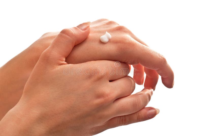 Cream on hand stock photo. Image of medicine, pressure - 14583936