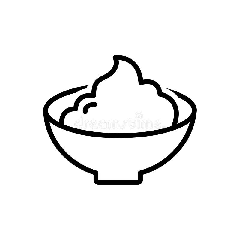 Black Line Icon for Cream, Paste and Dope Stock Vector - Illustration ...