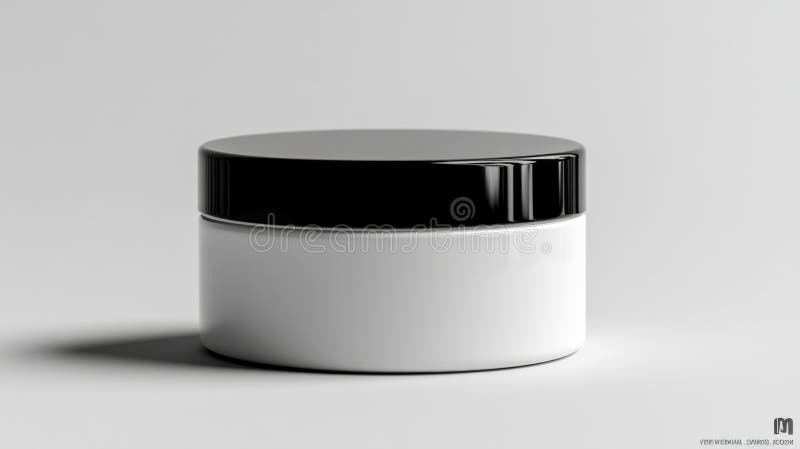 Cream Jar Mockup on Light Background NATURAL Stock Illustration ...