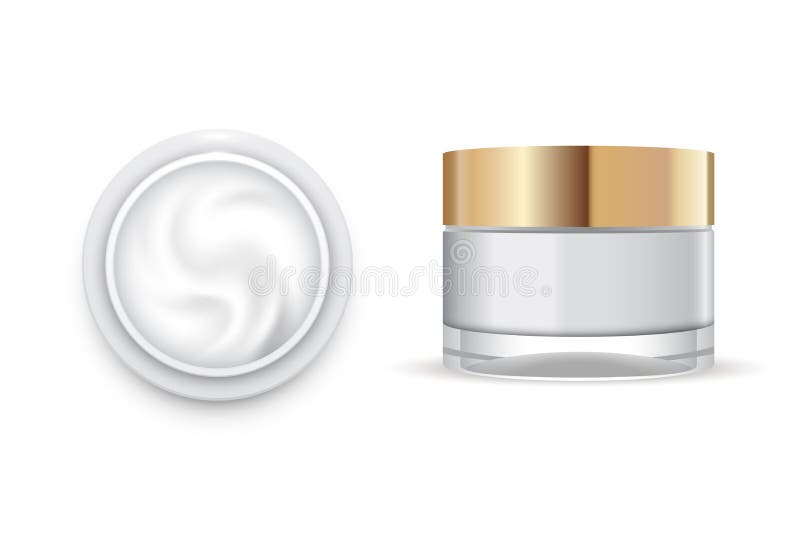 Cream Jar Top View Isolated Stock Illustrations – 324 Cream Jar Top ...