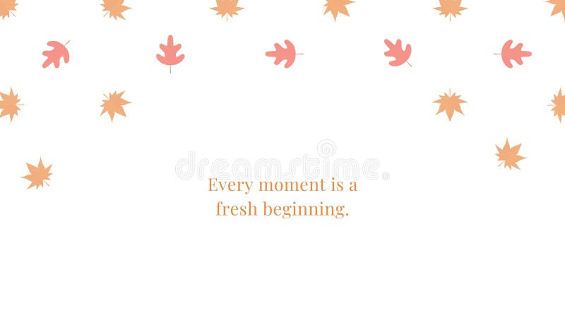 Cream Leaves Autumn Desktop Wallpaper Stock Illustration - Illustration ...