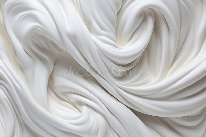 Cream Like Movement in the Style of White Flowing Fabrics Stock ...