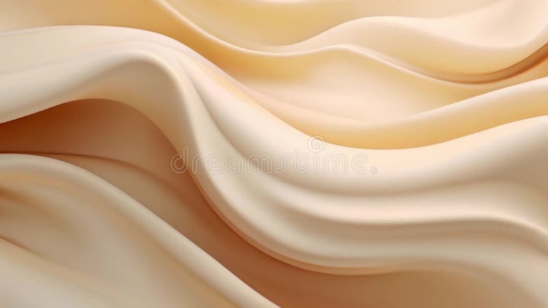 Cream Liquid Loop Motion Background, Abstract Wave, Elegant Textile ...